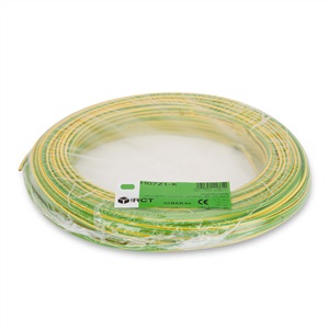 Hilo libre de halógenos H07Z1-K (AS) LH 2,5 mm CPR verde-amarillo rollo ...